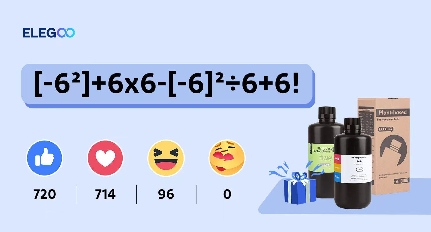ELEGOO SNS Giveaway: Join the Math Game to Win Resins – ELEGOO US
